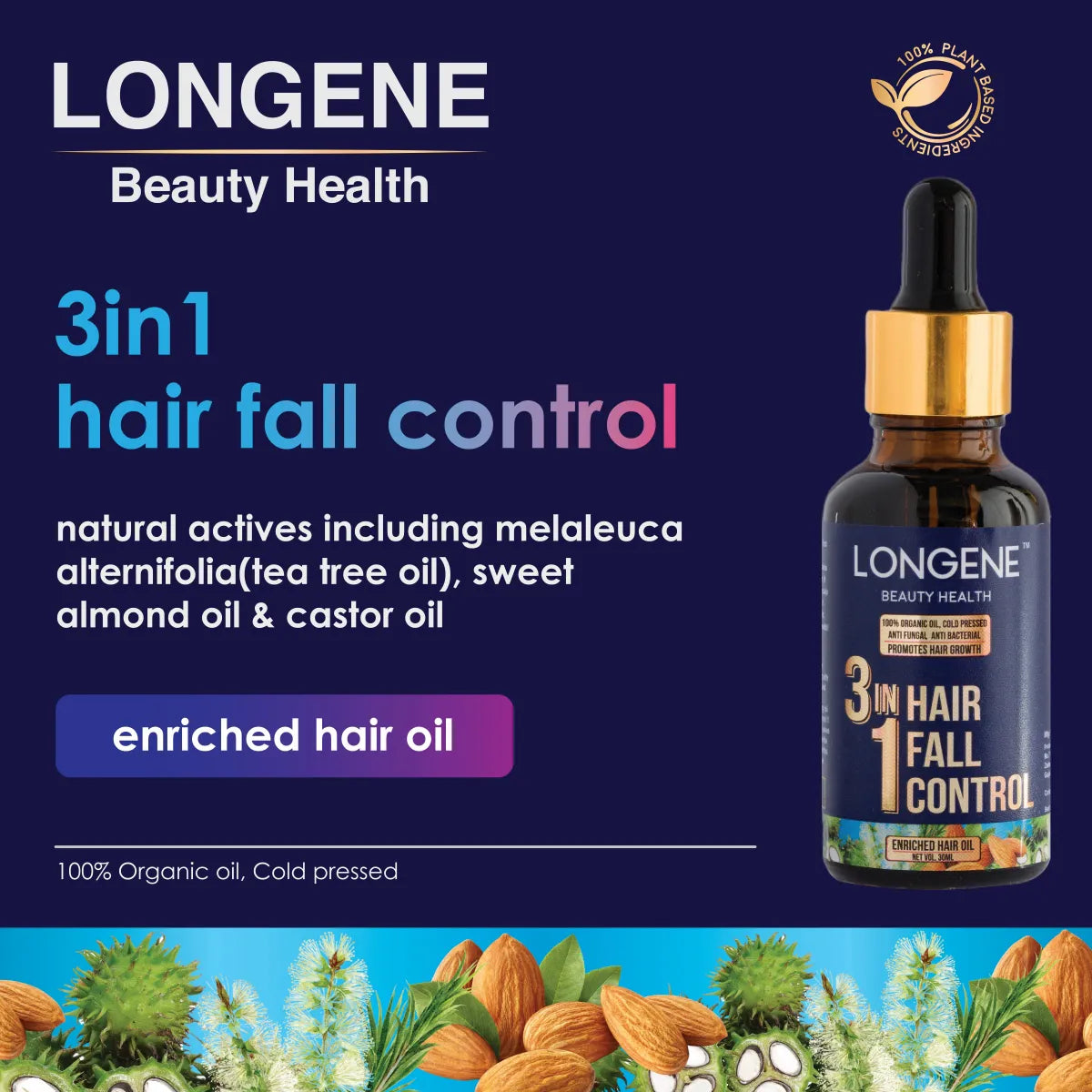 LONGENE 3in1 Hair Fall Control Oil - Pack of 2 – Longene Beauty